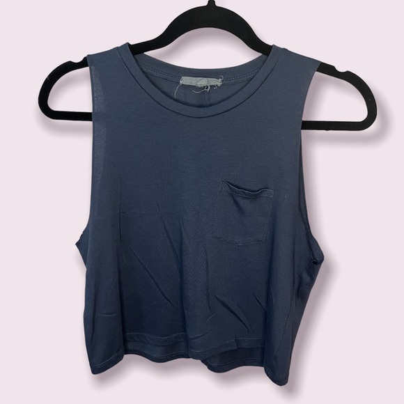 American Eagle Outfitters | Tops | Dont Ask Why Blue Muscle Tank | Poshmark